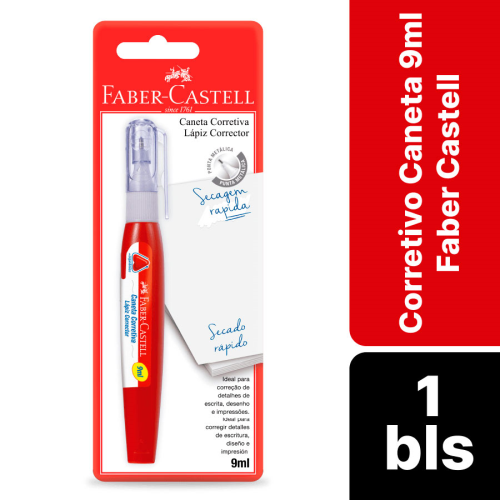 CORRETIVO CANETA 9ML BLS C/1 SM/CC9ML FABER CASTELL