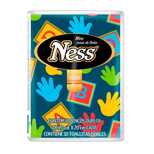 LENCO DE PAPEL 20 X 20CM C/ 10 FLS NESS